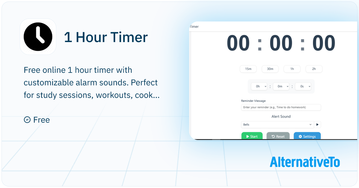 1 Hour Timer: Free online 1 hour timer with customizable alarm sounds ...