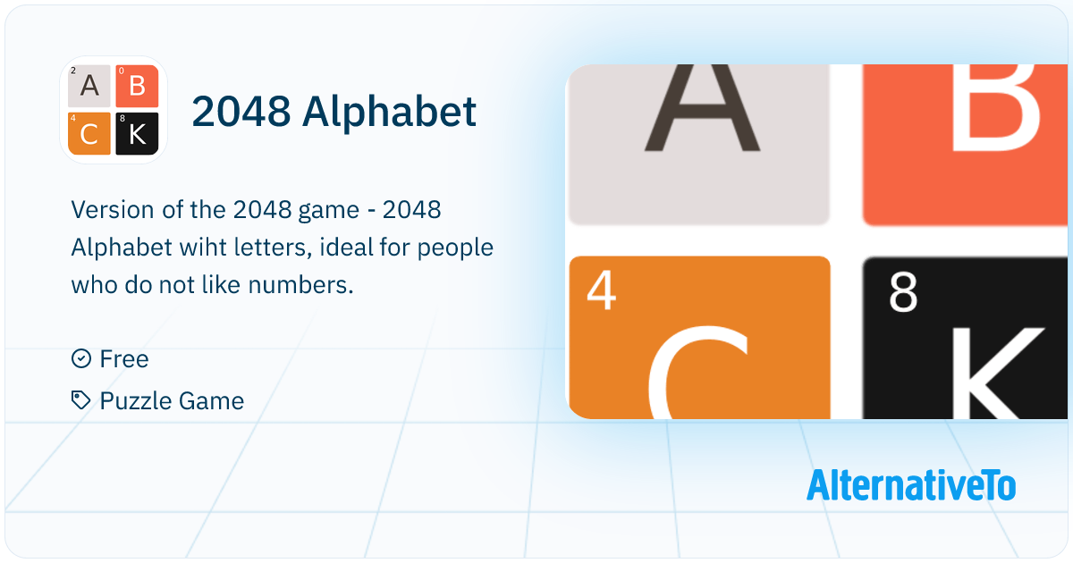 2048 Alphabet: Version of the 2048 game - 2048 Alphabet wiht letters ...