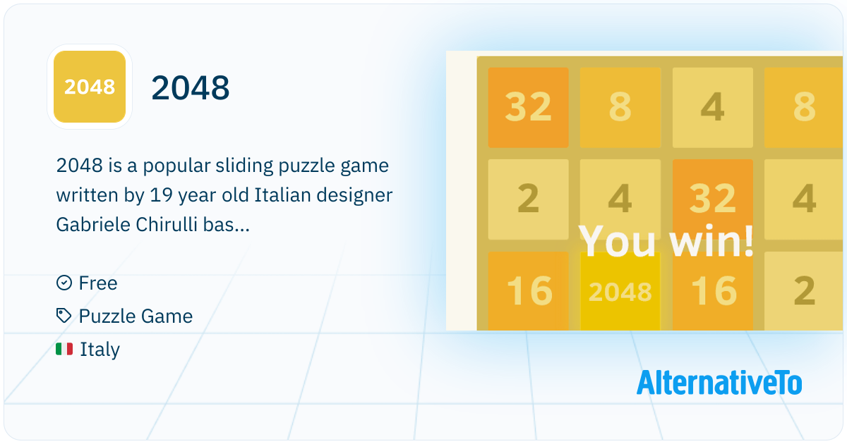 2048: Puzzle game written by 19 - year old Italian designer Gabriele ...