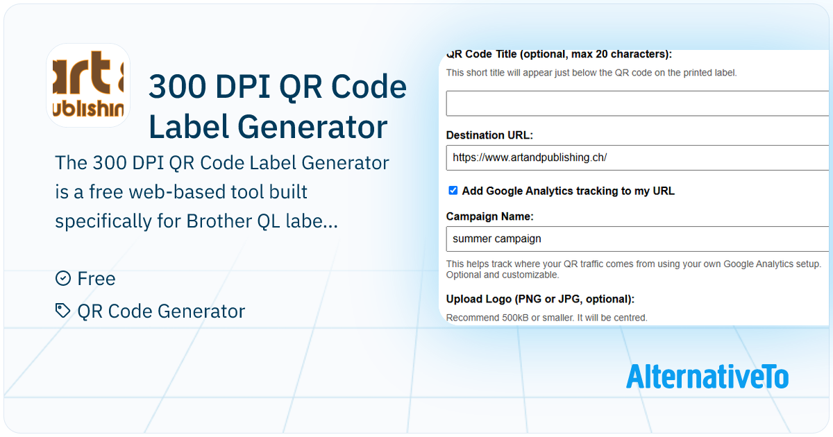 300 DPI QR Code Label Generator: Generate high-resolution QR code ...