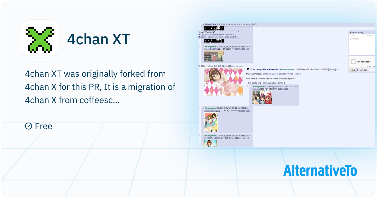 4chan XT: Was originally forked from 4chan X for | AlternativeTo