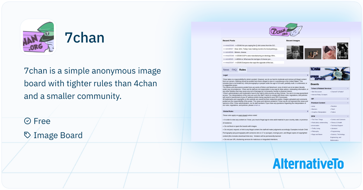 7chan: A simple image board alternative to 4chan small but still a nice ...