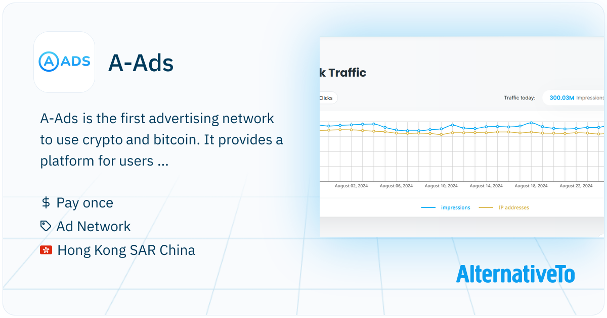 A-Ads: Crypto ad network with banner formats and worldwide targeting ...