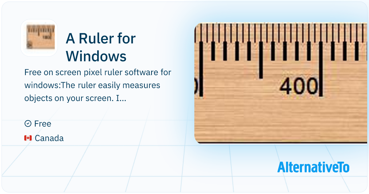 A Ruler for Windows: Free on screen pixel ruler software for ...