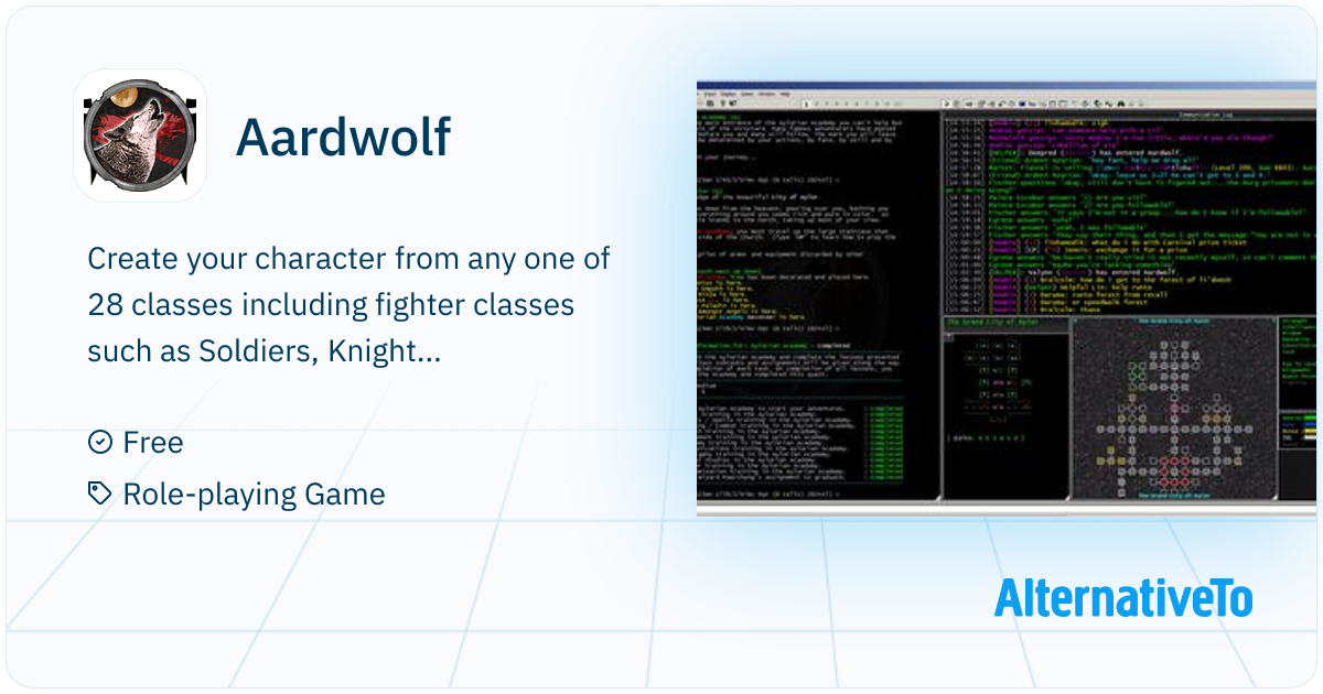 Aardwolf: RPG is a unique and free text based roleplaying game ...