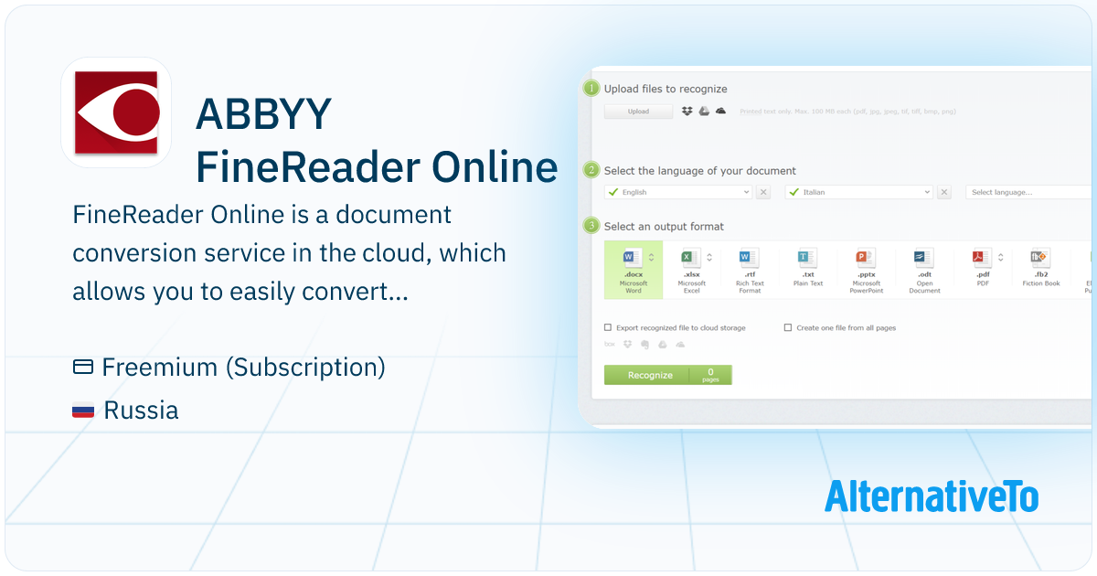ABBYY FineReader Online: Convert PDFs, scans with cloud-based service ...