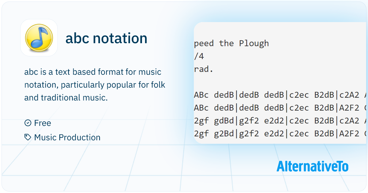 abc notation: Text-based music notation system | AlternativeTo