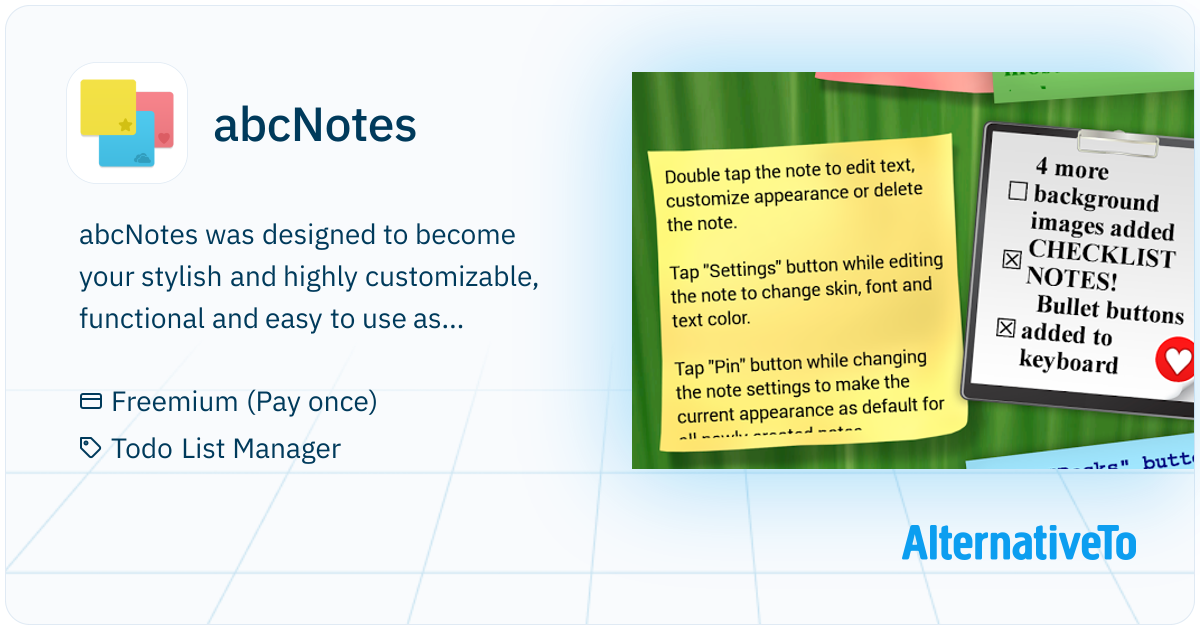 abcNotes: Was designed to become your stylish and | AlternativeTo