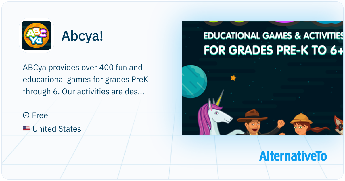 Abcya!: ABCya provides over 400 fun and educational games | AlternativeTo