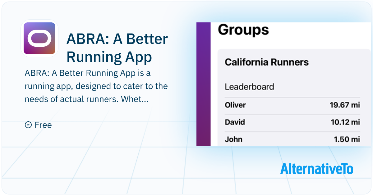 ABRA: A Better Running App: Allows not only for accurate run tracking ...