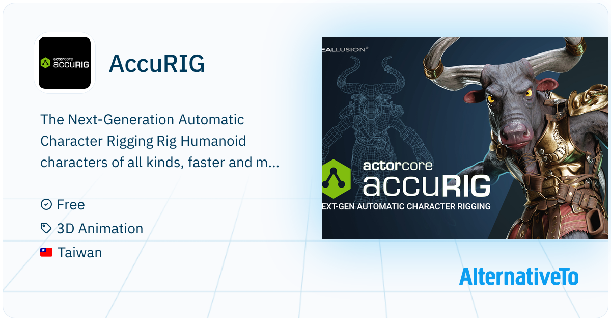 AccuRIG: A free automatic character rigging software | AlternativeTo