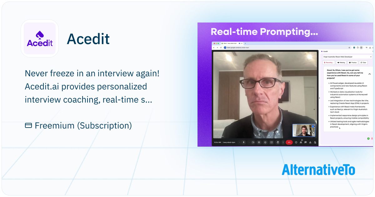 Acedit: Is your AI-powered interview coach that helps you prepare for ...