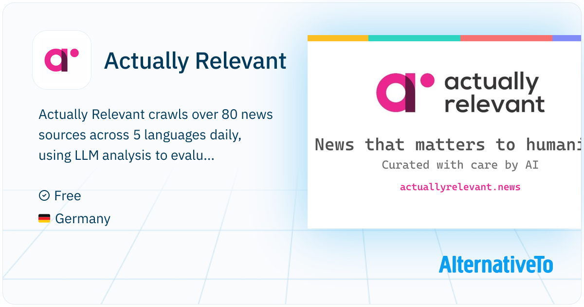 Actually Relevant: AI-curated global news filtered for what actually ...