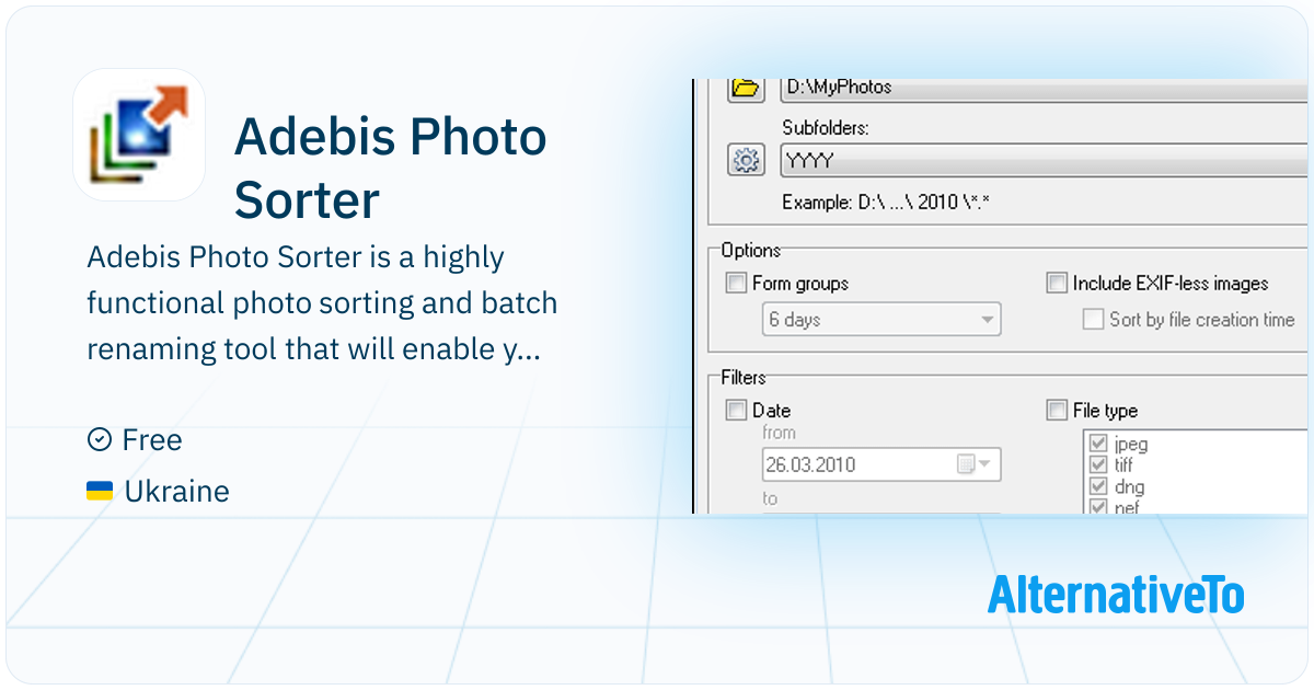 Adebis Photo Sorter: Highly functional photo | AlternativeTo