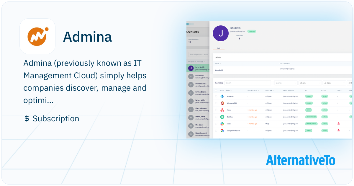 Admina: Cloud-based solution that helps businesses discover, manage ...