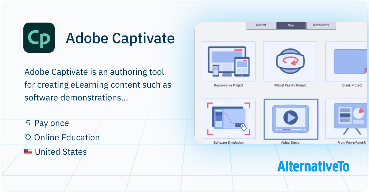 Adobe Captivate: ELearning authoring tool with AI narration | AlternativeTo