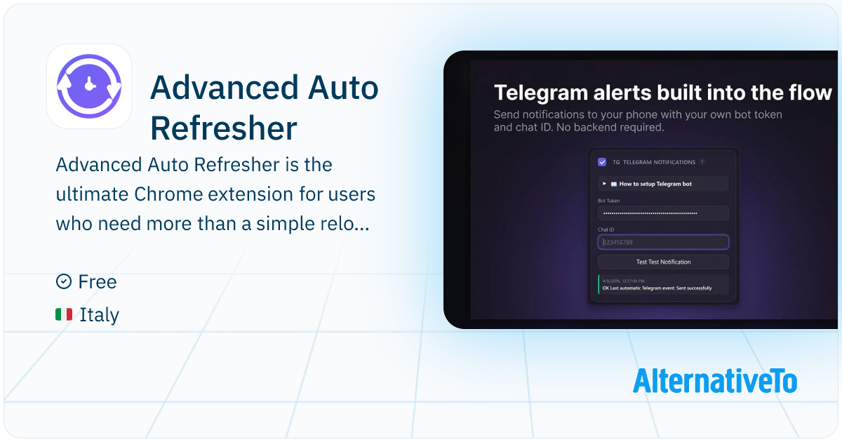 Advanced Auto Refresher: Chrome extension for intelligent auto-refresh ...