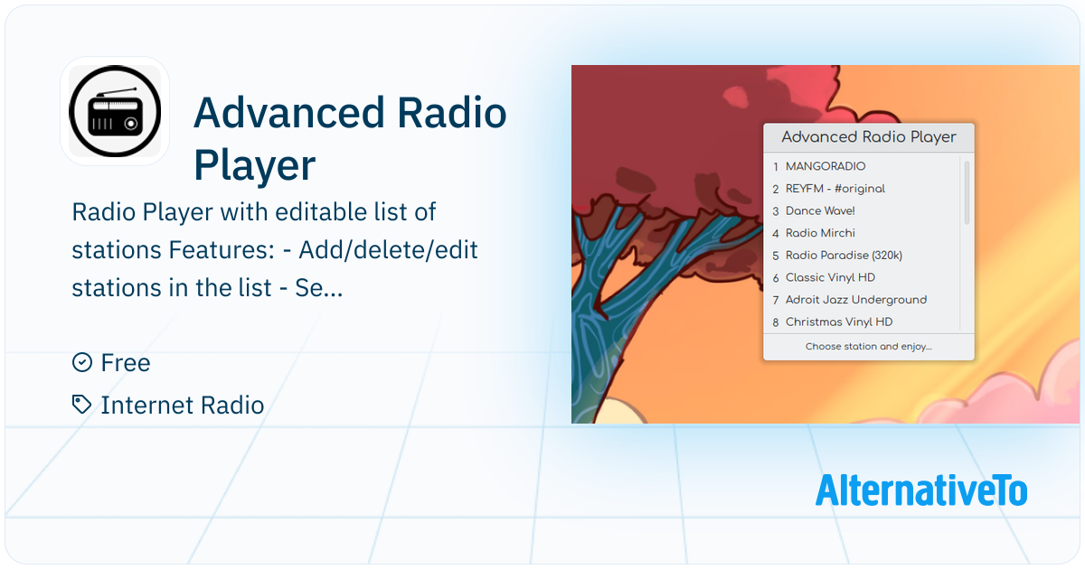 Advanced Radio Player: Radio Player with editable list of stations for ...