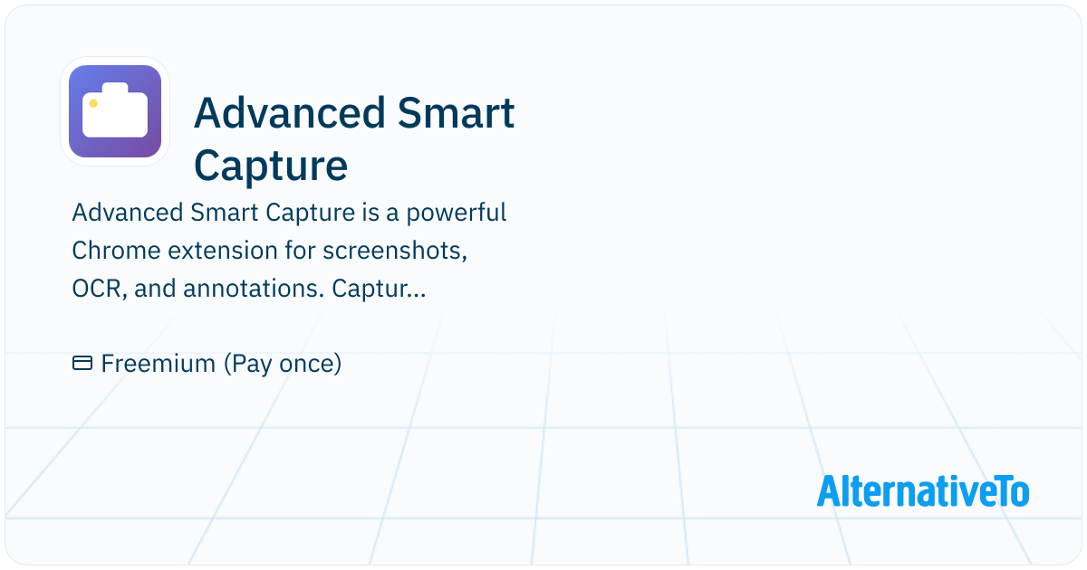 Advanced Smart Capture: Full page screenshot, region capture, OCR text ...