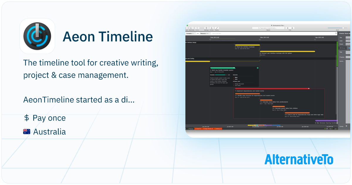 Aeon Timeline: The timeline tool for creative writing, project & case ...