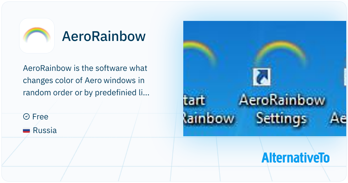 AeroRainbow: The software what changes color of | AlternativeTo