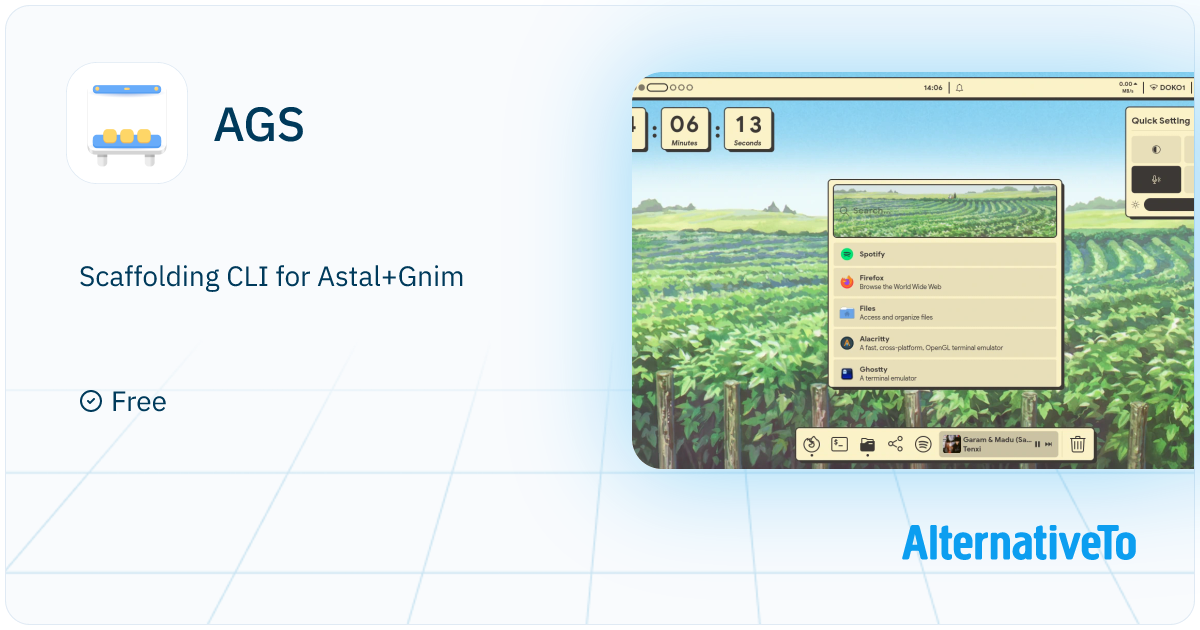 AGS: A framework for crafting Wayland Desktop Shells | AlternativeTo