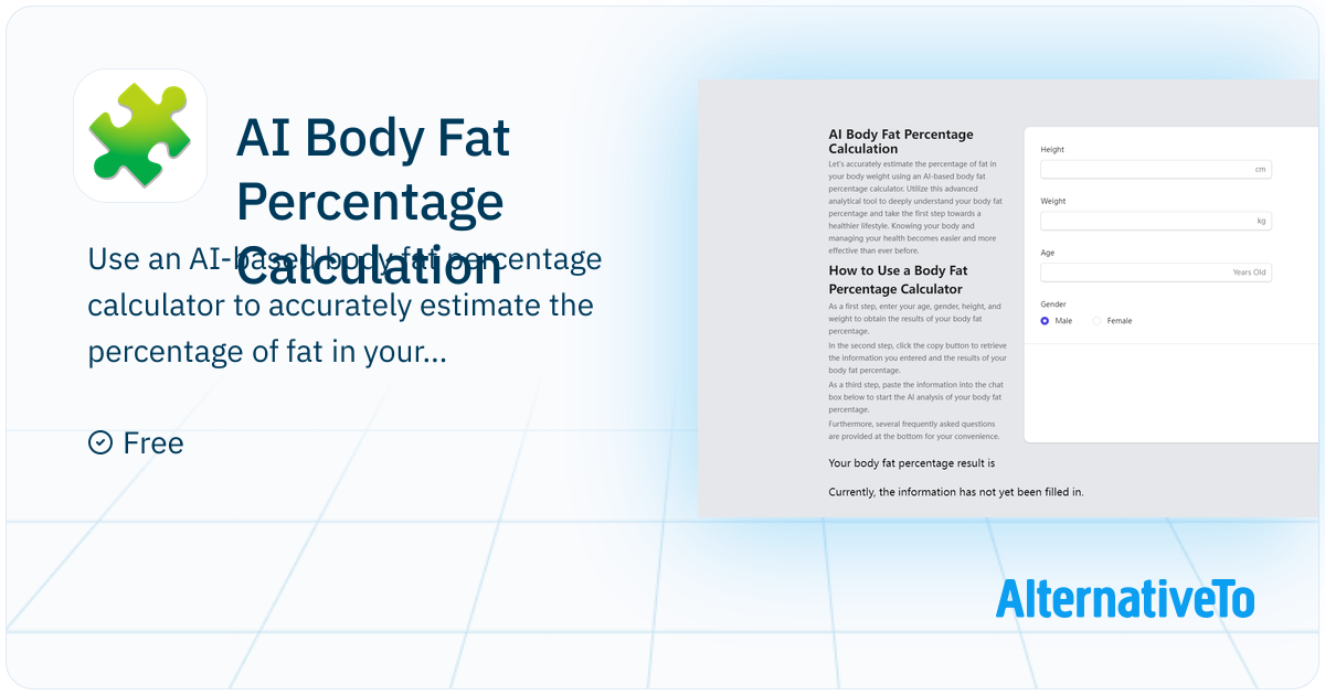 AI Body Fat Percentage Calculation: Use an AI-based body fat percentage ...