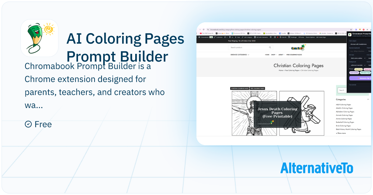 AI Coloring Pages Prompt Builder: A sleek Chrome Extension to generate ...