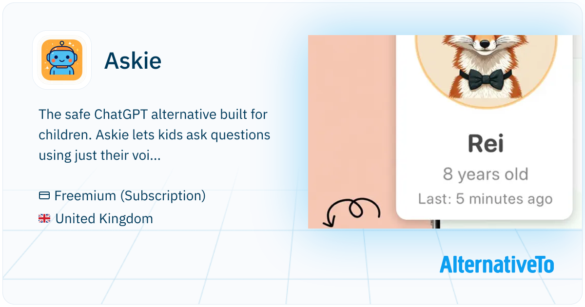 Askie: A safe, voice-powered AI companion for kids ages 4-15, offering ...