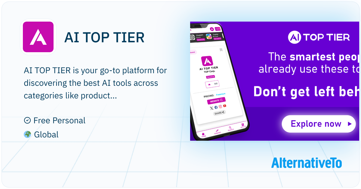 AI TOP TIER: Curated directory of the best AI tools, ranked by users ...