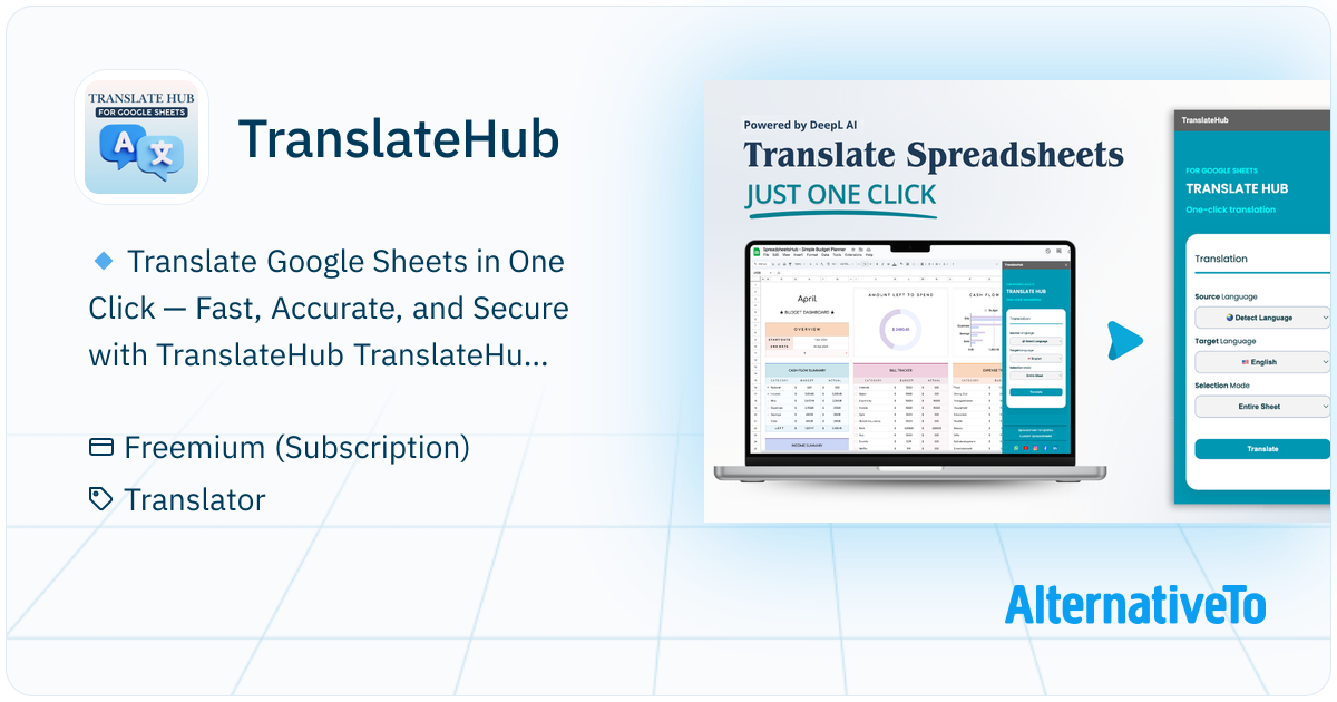 TranslateHub: Smart Google Sheets add-on that instantly translates your ...