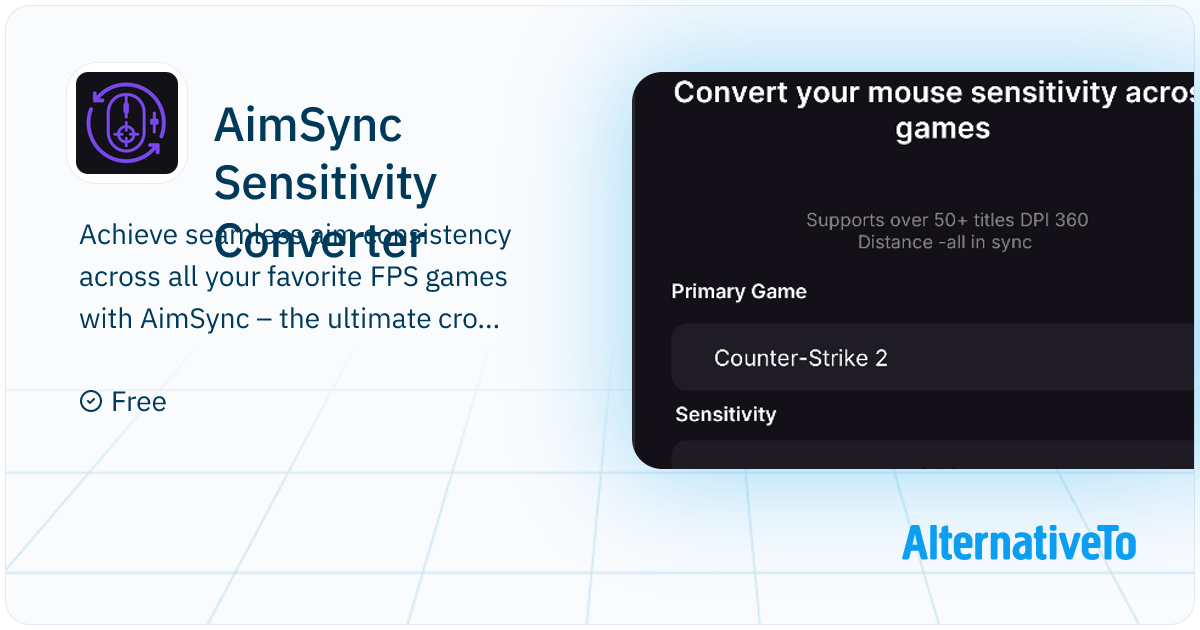 AimSync Sensitivity Converter: Convert your mouse sensitivity between ...