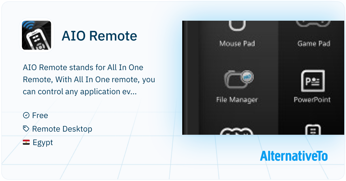 AIO Remote: Stands for All In One Remote, With All | AlternativeTo