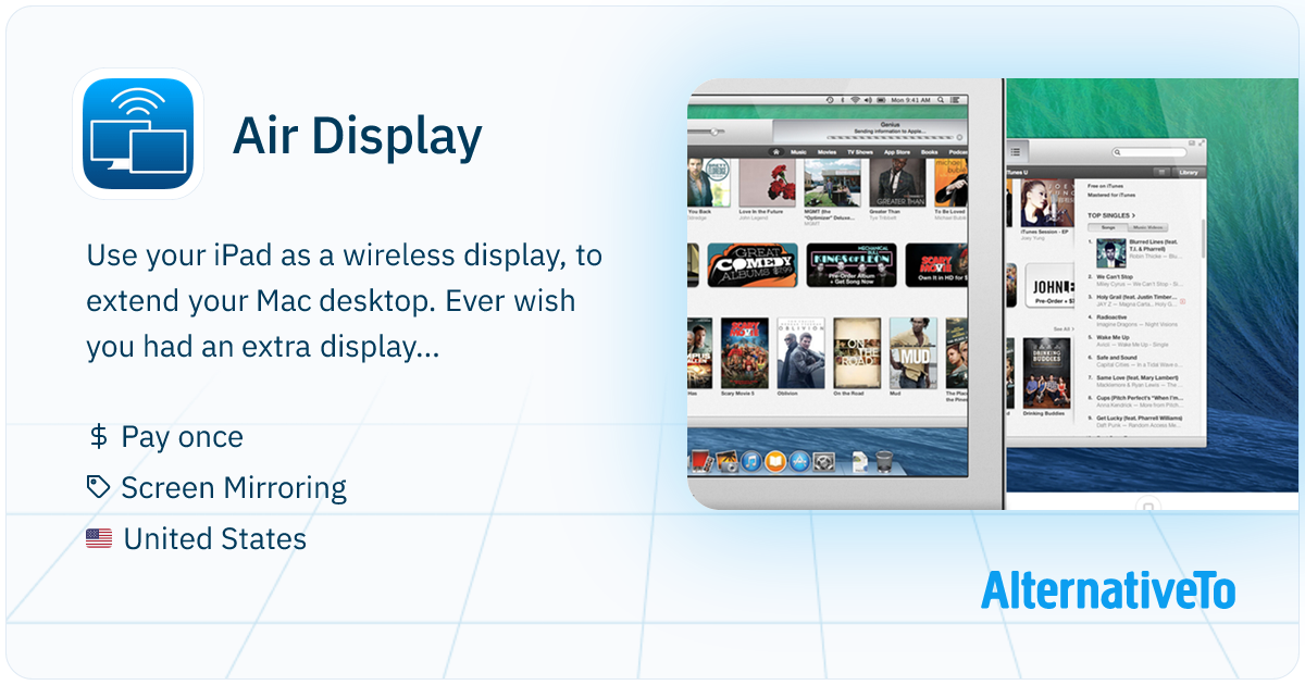 Air Display: Use your iPad as a wireless display, to extend | AlternativeTo