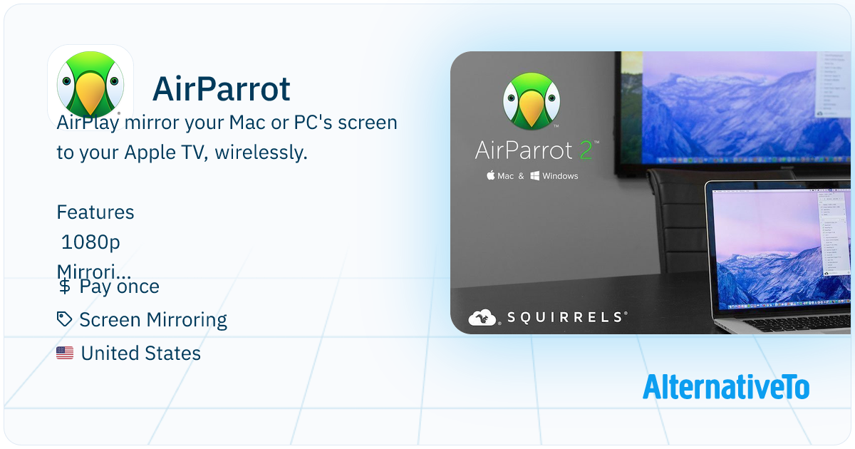 AirParrot: Screen and file sharing app to share content wirelessly to ...