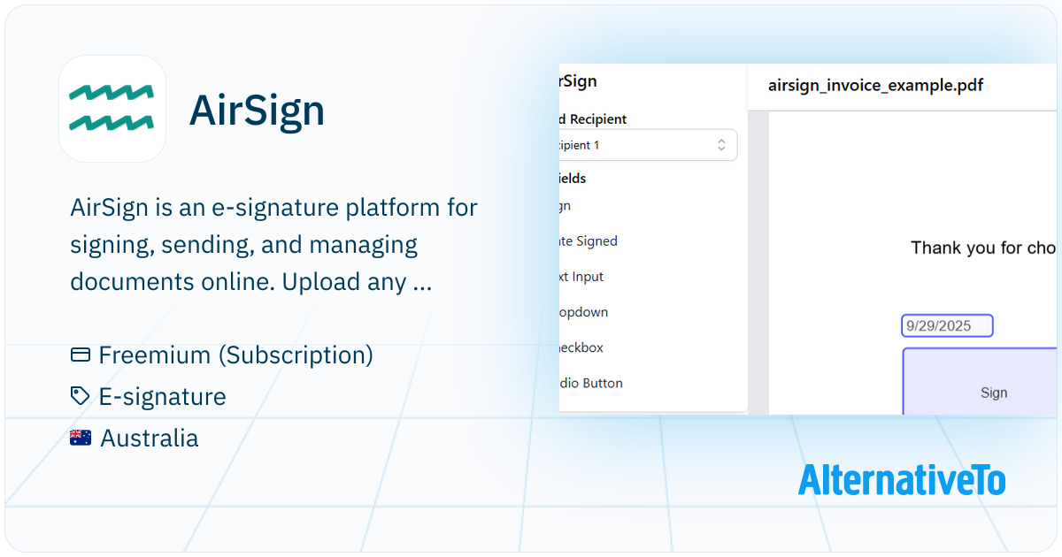 AirSign: Australian e-signature platform with built-in e-witnessing for ...