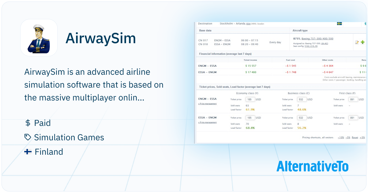 AirwaySim: Advanced, massive multiplayer, airline simulation software ...