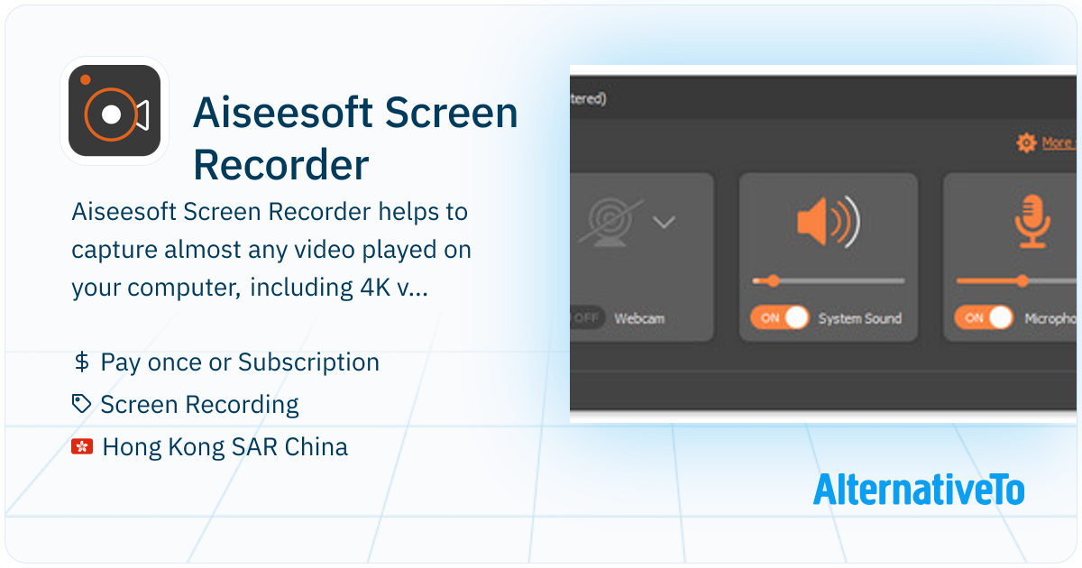 Aiseesoft Screen Recorder: Is used to record your computer screen ...