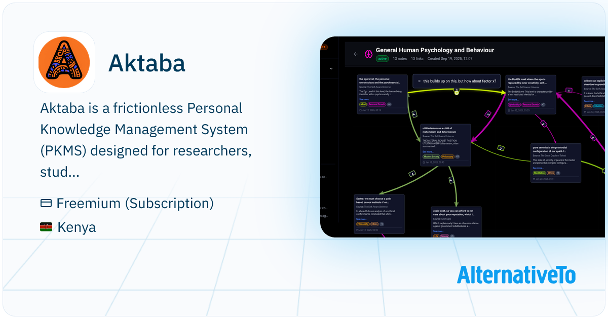 Aktaba: Personal knowledge management tool | AlternativeTo