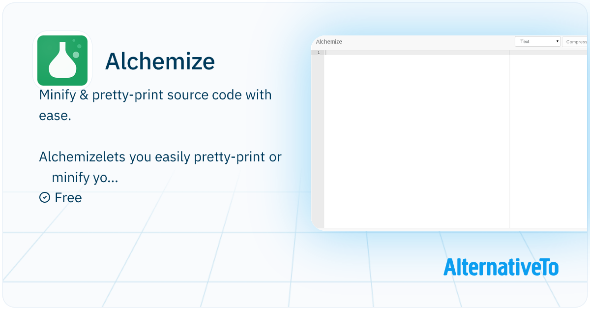 Alchemize: Minify & pretty-print source code with ease | AlternativeTo