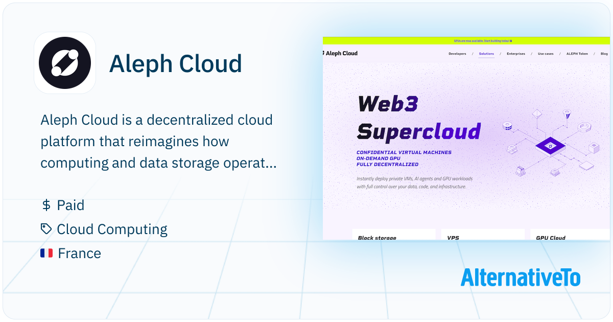 Aleph Cloud: Supercloud offering developers access to decentralized ...