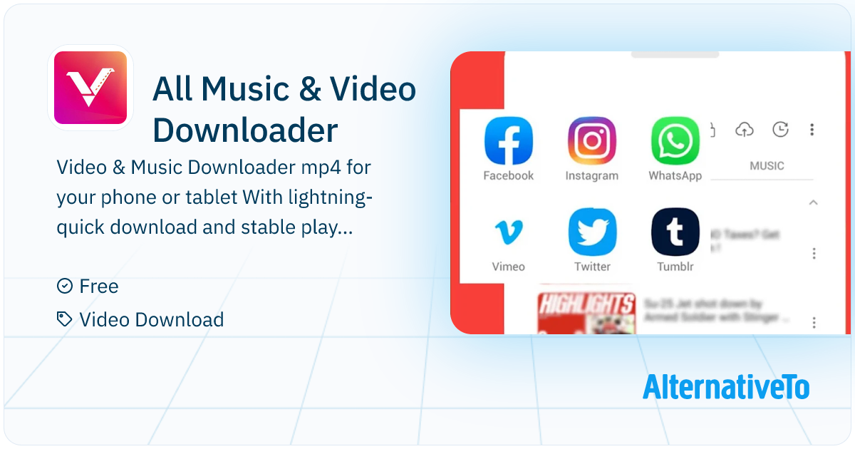 All Music & Video Downloader: Video & Music Downloader mp4 for your ...