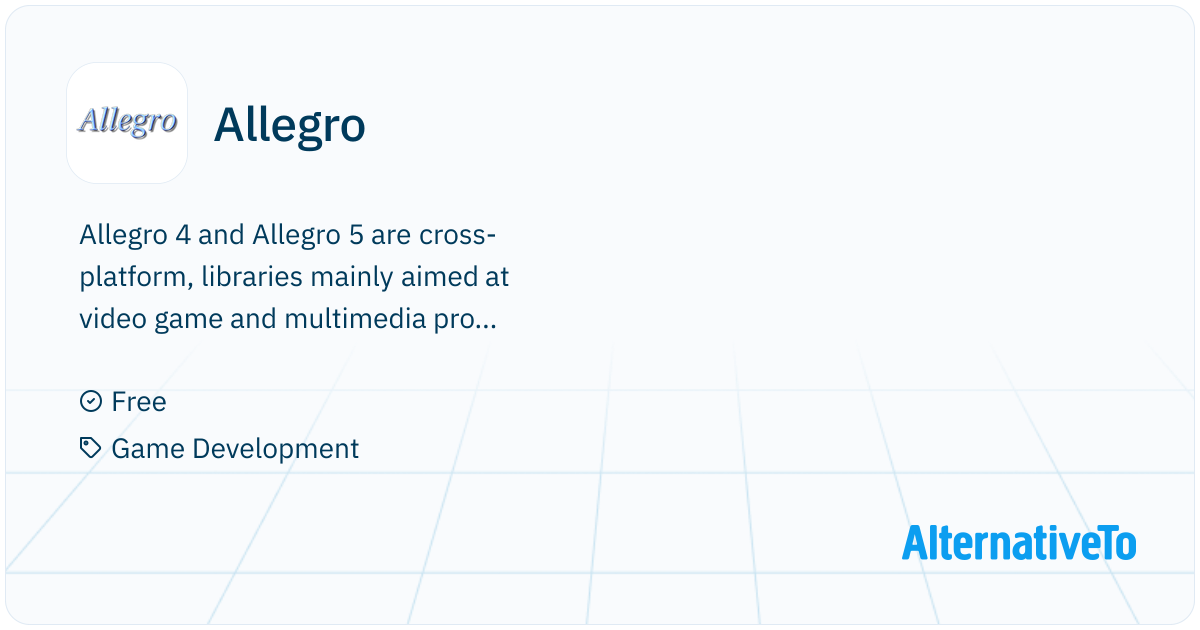 Allegro: A game programming library | AlternativeTo