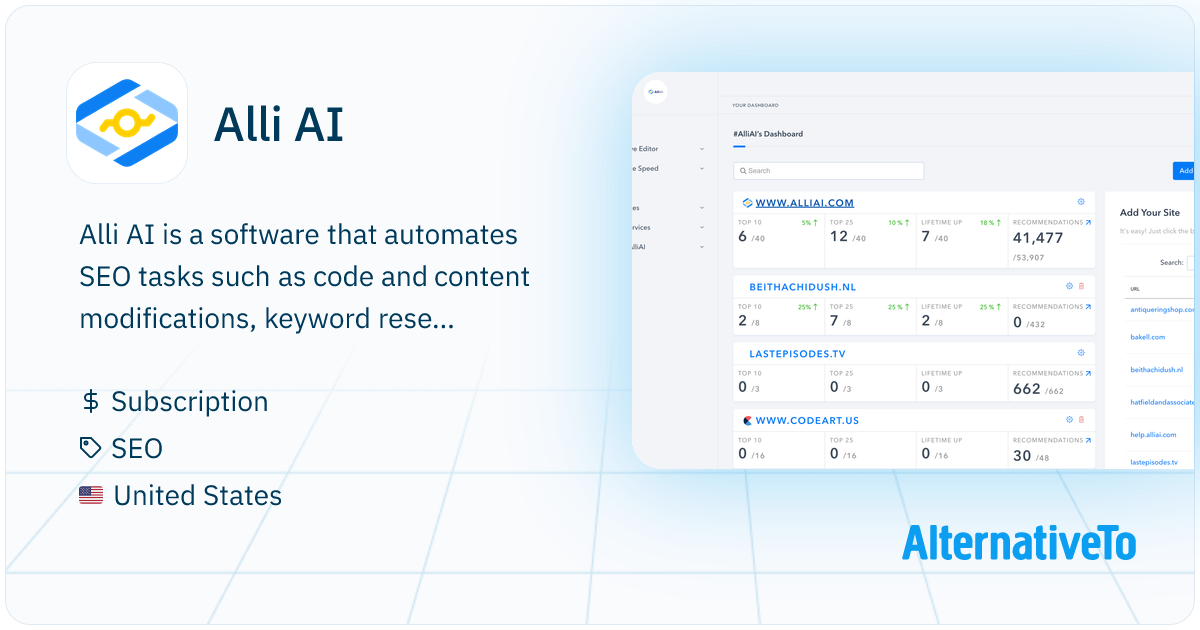Alli AI: Automates SEO tasks with real-time deployment, no coding ...