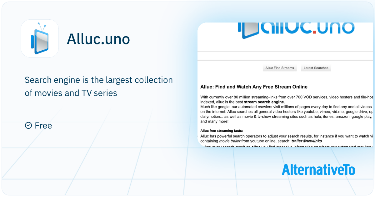 Alluc.uno: Search engine is the largest collection of movies and TV ...
