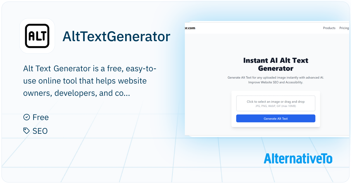 AltTextGenerator: Alt Text Generator is a free instant AI alt text ...