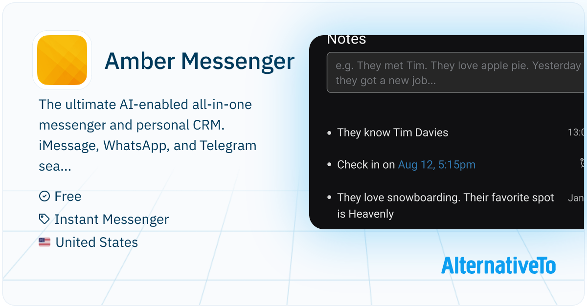 Amber Messenger: Respond to your messages 2x as fast with more context ...