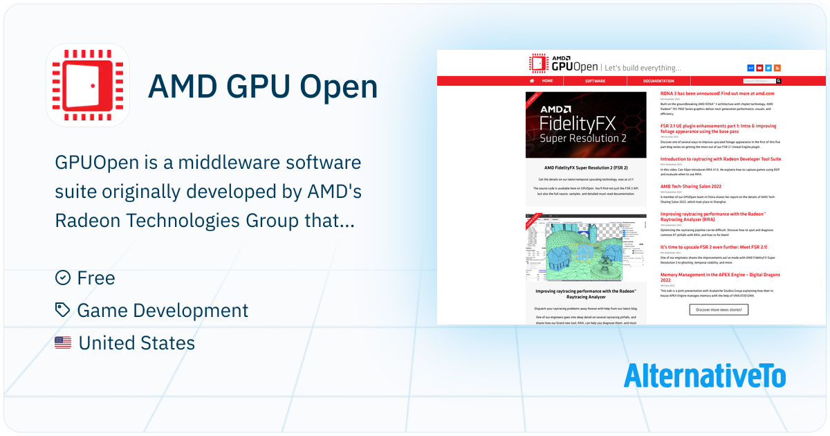 AMD GPU Open: An open source developer tool suite for game development ...