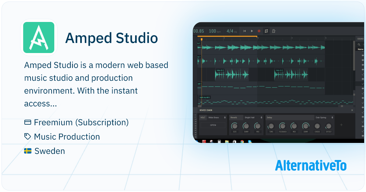 Amped Studio: Modern web based music studio and production environment ...