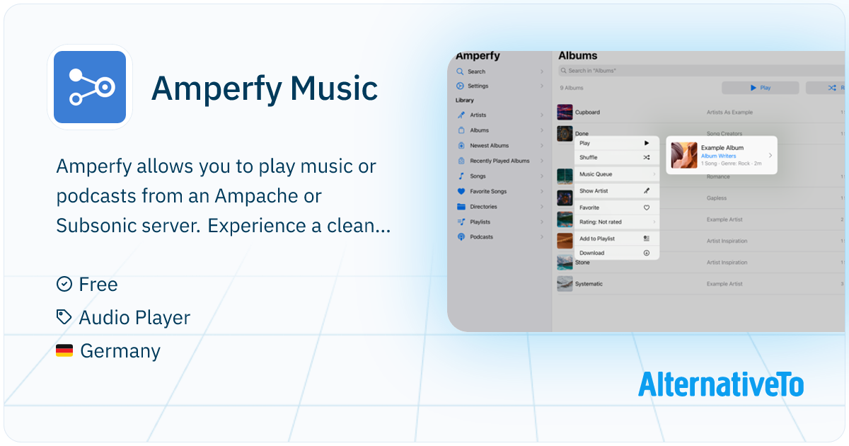Amperfy Music: Amperfy allows you to play music or podcasts from an ...